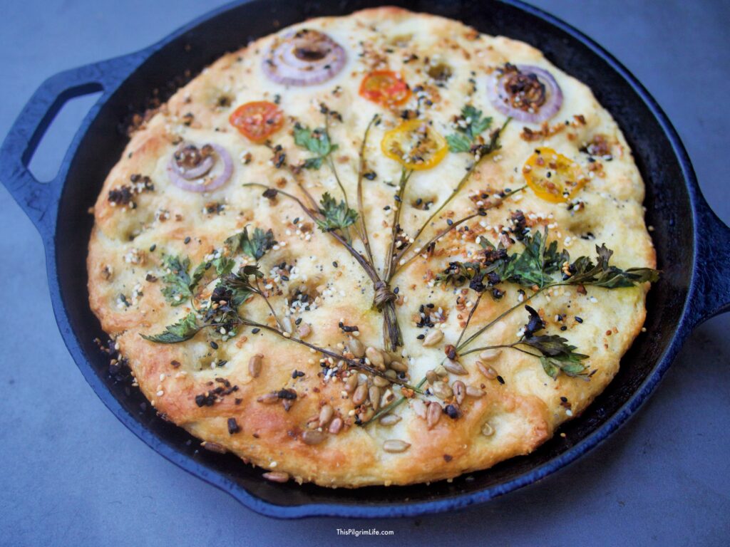 Garden Focaccia - This Pilgrim Life